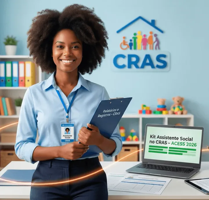 Kit Assistente Social no CRAS – ACESS 2026 | Clickpedagogia